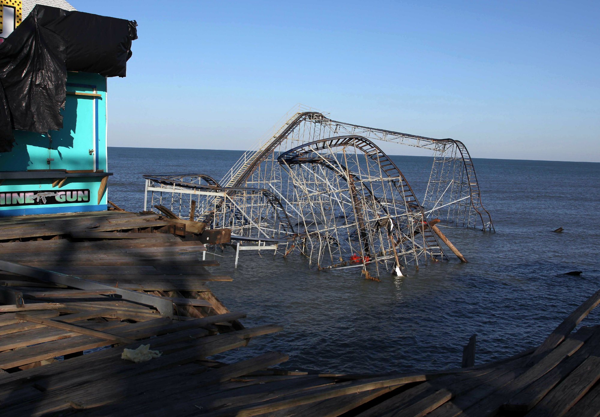 Demolition Begins on N.J. Coaster Wrecked by Sandy