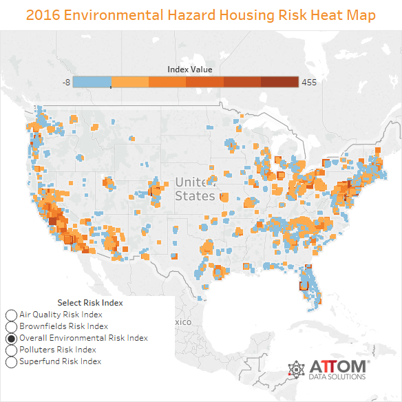 17 Million U.S. Homes Worth $4.9 Trillion Are in Environmental Hazard Zones