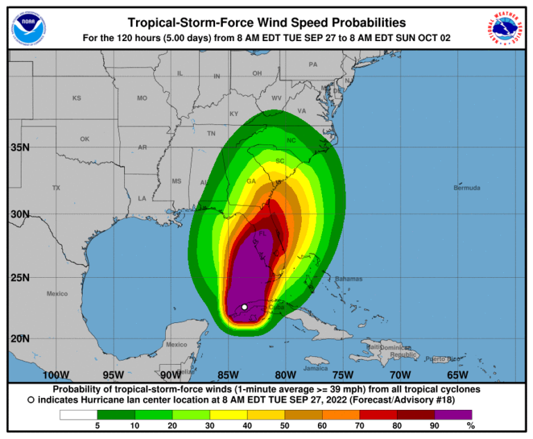 UPDATE: Hurricane Ian Turning Toward Tampa Area and $258B in ...