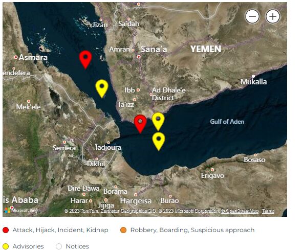 US Warns of Growing Threats to Ships Sailing Through Red Sea