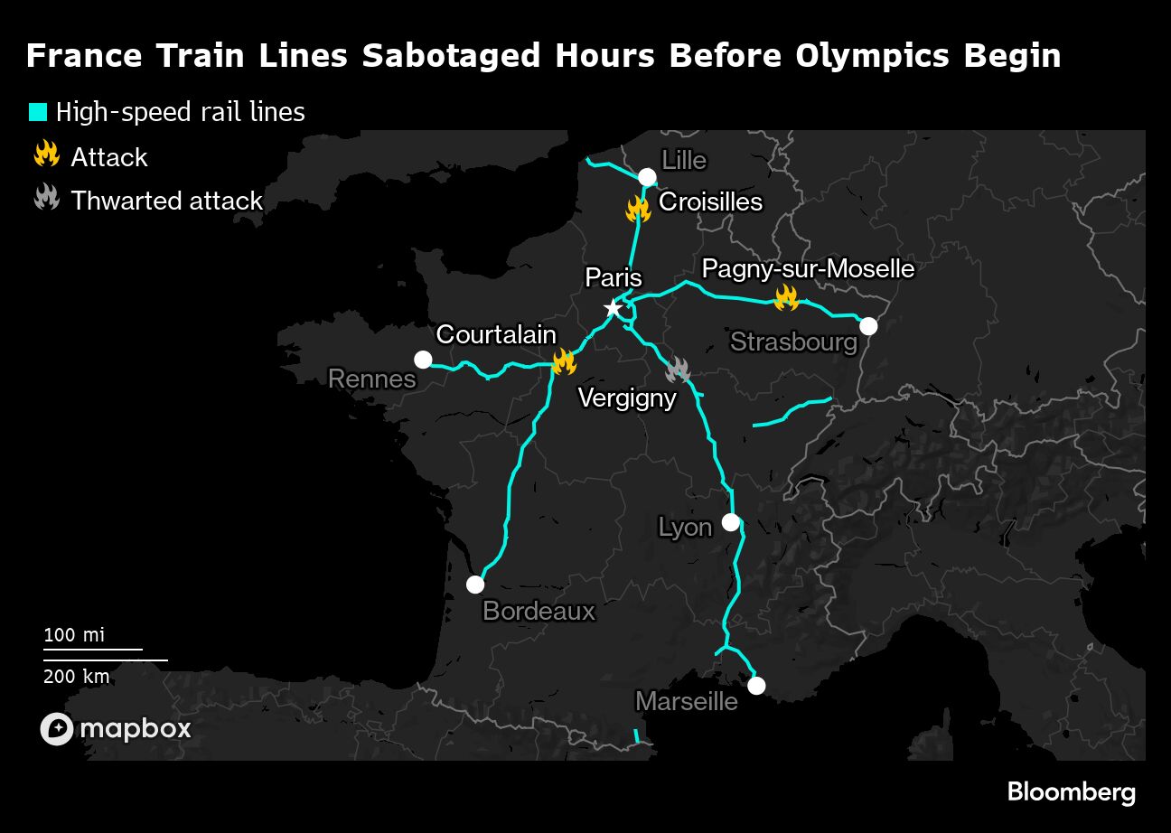 Paris Trains Hit By Sabotage Hours Before Olympics Kick Off